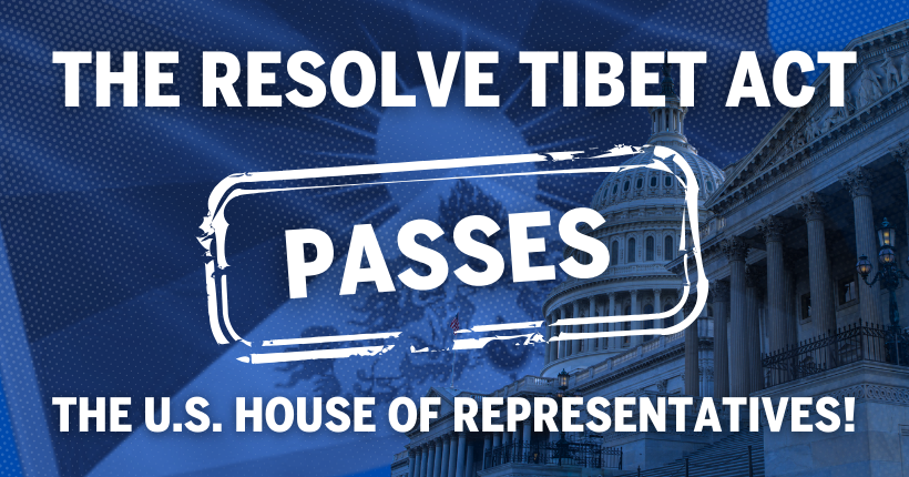 RTA Passes the U.S House Of Representatives – Students for a Free Tibet